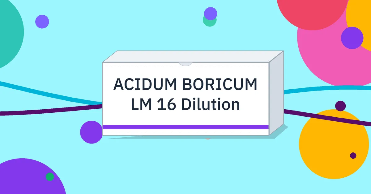 Symbolbild: Packung mit der Aufschrift ACIDUM BORICUM LM 16 Dilution (PZN 13269850) – Verfügbarkeit und Bezug in Apotheken in Frankfurt am Main