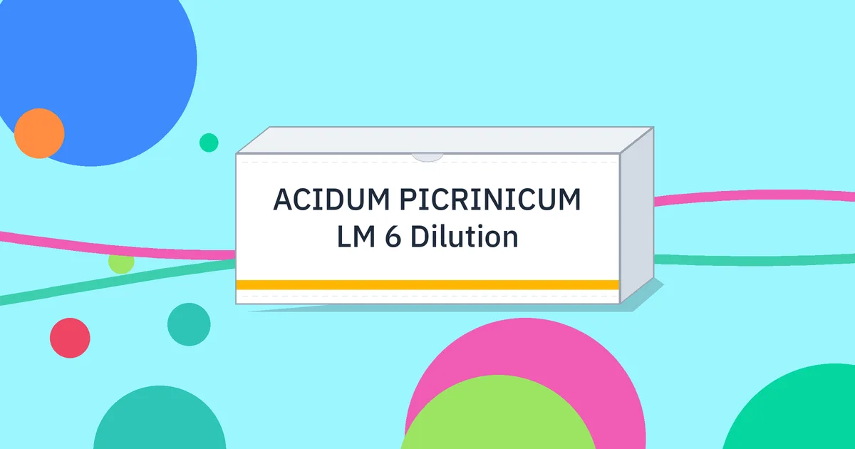 Symbolbild: Packung mit der Aufschrift ACIDUM PICRINICUM LM 6 Dilution (PZN 06921132) – Verfügbarkeit und Bezug in Apotheken in Frankfurt am Main