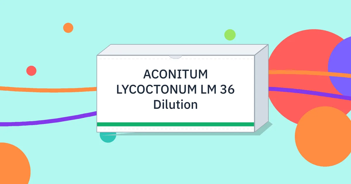 Symbolbild: Packung mit der Aufschrift ACONITUM LYCOCTONUM LM 36 Dilution (PZN 13292085) – Verfügbarkeit und Bezug in Apotheken in Frankfurt am Main