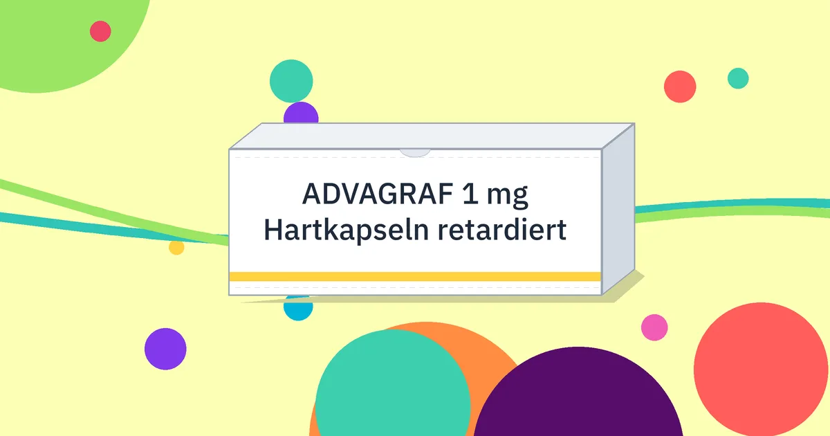 Symbolbild: Packung mit der Aufschrift ADVAGRAF 1 mg Hartkapseln retardiert (PZN 10979166) – Verfügbarkeit und Bezug in Apotheken in Frankfurt am Main