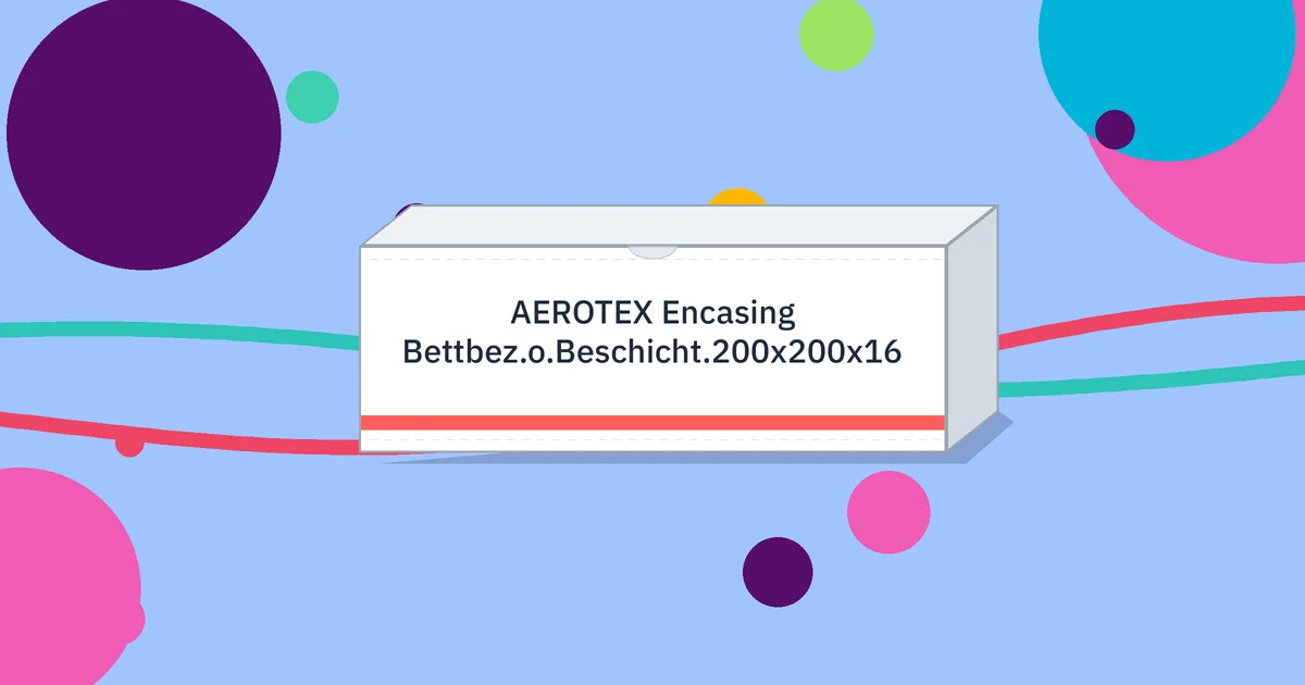 Symbolbild: Packung mit der Aufschrift AEROTEX Encasing Bettbez.o.Beschicht.200x200x16 (PZN 03392354) – Verfügbarkeit und Bezug in Apotheken in Frankfurt am Main