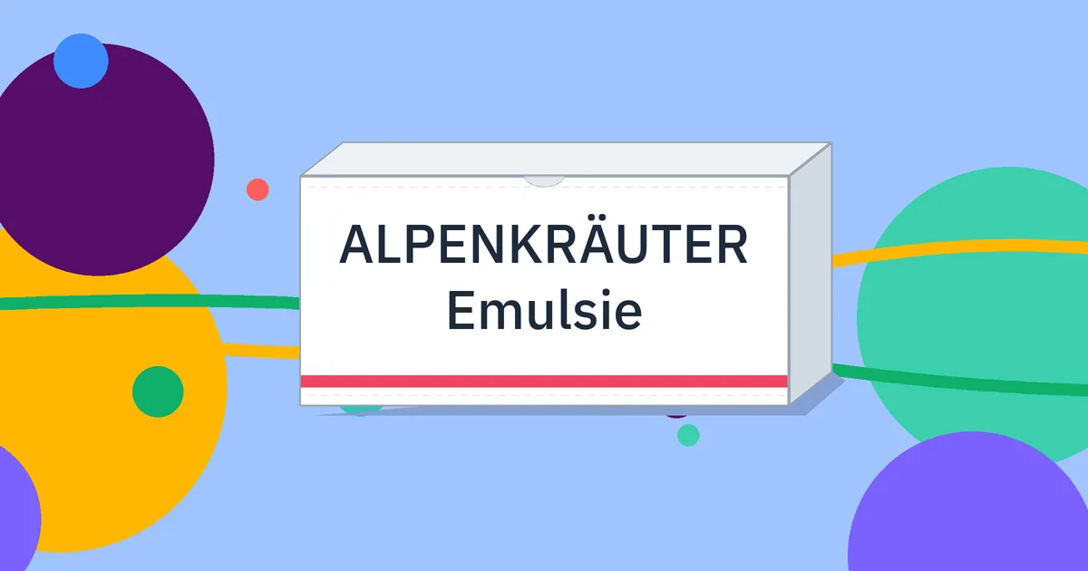 Symbolbild: Packung mit der Aufschrift ALPENKRÄUTER Emulsie (PZN 11349438) – Verfügbarkeit und Bezug in Apotheken in Frankfurt am Main
