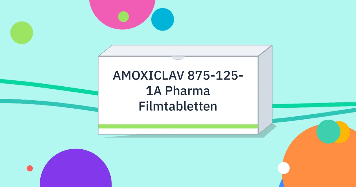 Symbolbild: Packung mit der Aufschrift AMOXICLAV 875-125-1A Pharma Filmtabletten (PZN 04492371) – Verfügbarkeit und Bezug in Apotheken in Frankfurt am Main