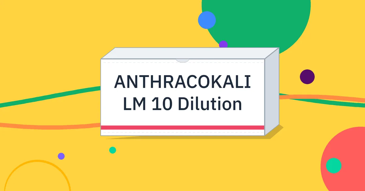 Symbolbild: Packung mit der Aufschrift ANTHRACOKALI LM 10 Dilution (PZN 13371206) – Verfügbarkeit und Bezug in Apotheken in Frankfurt am Main