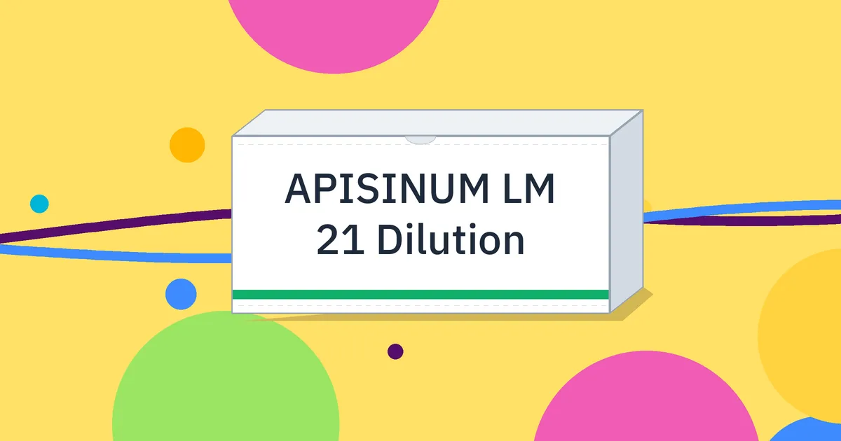 Symbolbild: Packung mit der Aufschrift APISINUM LM 21 Dilution (PZN 12456863) – Verfügbarkeit und Bezug in Apotheken in Frankfurt am Main