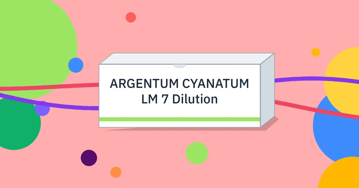 Symbolbild: Packung mit der Aufschrift ARGENTUM CYANATUM LM 7 Dilution (PZN 13390215) – Verfügbarkeit und Bezug in Apotheken in Frankfurt am Main