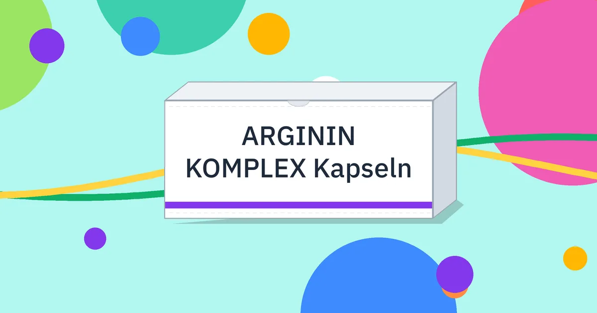 Symbolbild: Packung mit der Aufschrift ARGININ KOMPLEX Kapseln (PZN 07408141) – Verfügbarkeit und Bezug in Apotheken in Frankfurt am Main