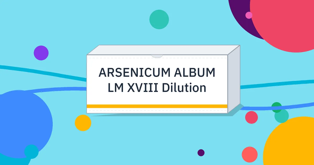Symbolbild: Packung mit der Aufschrift ARSENICUM ALBUM LM XVIII Dilution (PZN 02667783) – Verfügbarkeit und Bezug in Apotheken in Frankfurt am Main