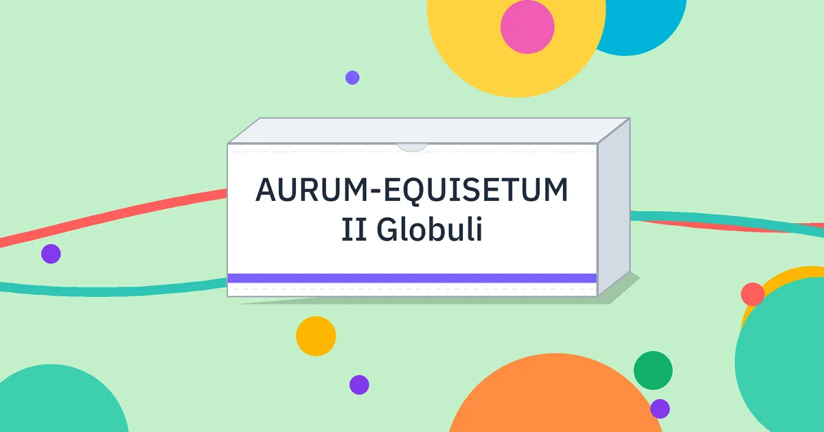 Symbolbild: Packung mit der Aufschrift AURUM-EQUISETUM II Globuli (PZN 00459448) – Verfügbarkeit und Bezug in Apotheken in Frankfurt am Main