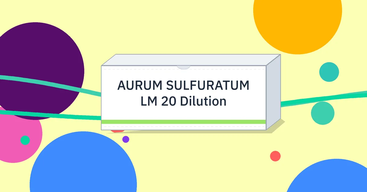 Symbolbild: Packung mit der Aufschrift AURUM SULFURATUM LM 20 Dilution (PZN 12786394) – Verfügbarkeit und Bezug in Apotheken in Frankfurt am Main