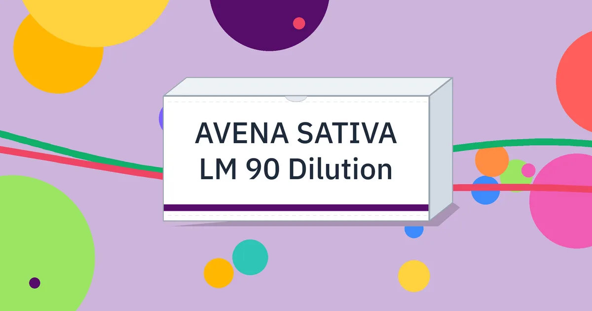 Symbolbild: Packung mit der Aufschrift AVENA SATIVA LM 90 Dilution (PZN 12787034) – Verfügbarkeit und Bezug in Apotheken in Frankfurt am Main