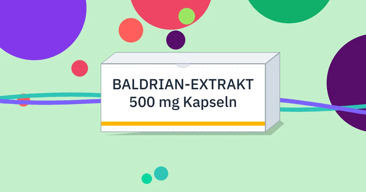 Symbolbild: Packung mit der Aufschrift BALDRIAN-EXTRAKT 500 mg Kapseln (PZN 18879978) – Verfügbarkeit und Bezug in Apotheken in Frankfurt am Main