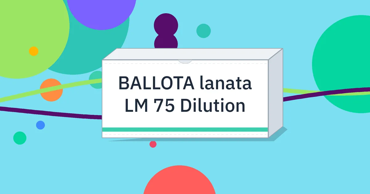 Symbolbild: Packung mit der Aufschrift BALLOTA lanata LM 75 Dilution (PZN 13374475) – Verfügbarkeit und Bezug in Apotheken in Frankfurt am Main