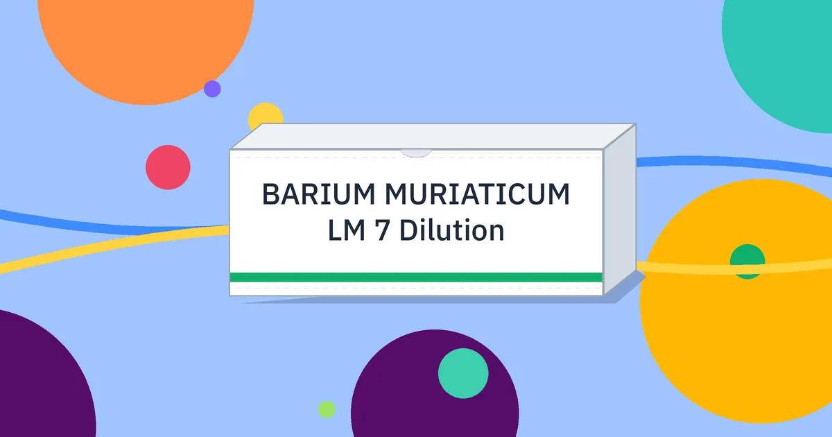 Symbolbild: Packung mit der Aufschrift BARIUM MURIATICUM LM 7 Dilution (PZN 12790220) – Verfügbarkeit und Bezug in Apotheken in Frankfurt am Main