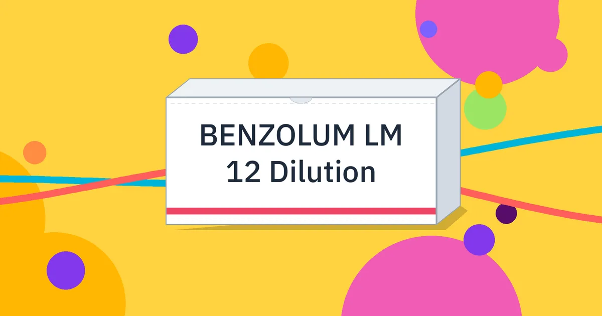 Symbolbild: Packung mit der Aufschrift BENZOLUM LM 12 Dilution (PZN 12792472) – Verfügbarkeit und Bezug in Apotheken in Frankfurt am Main