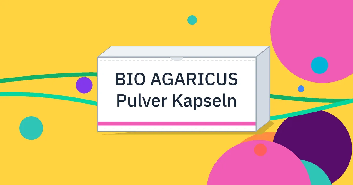 Symbolbild: Packung mit der Aufschrift BIO AGARICUS Pulver Kapseln (PZN 17628406) – Verfügbarkeit und Bezug in Apotheken in Frankfurt am Main