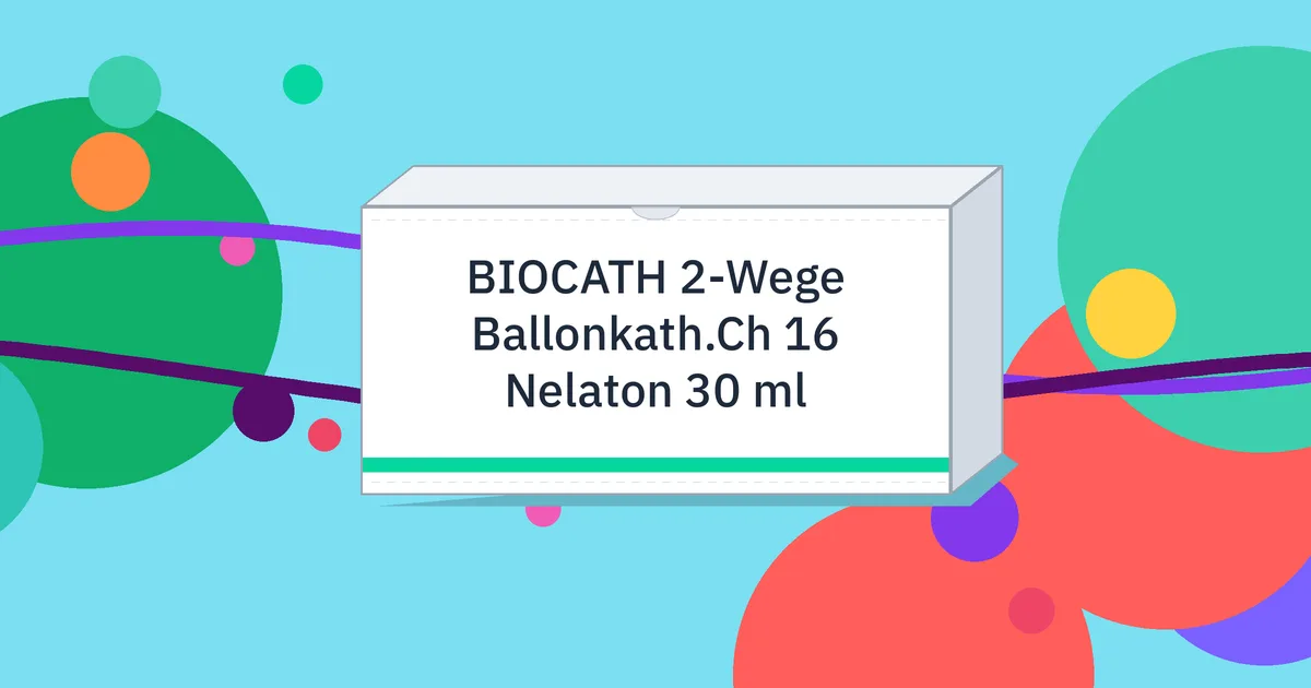 Symbolbild: Packung mit der Aufschrift BIOCATH 2-Wege Ballonkath.Ch 16 Nelaton 30 ml (PZN 04762379) – Verfügbarkeit und Bezug in Apotheken in Frankfurt am Main