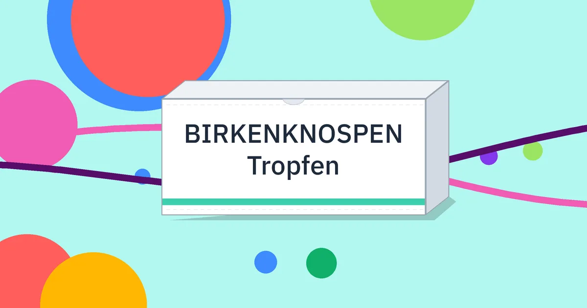 Symbolbild: Packung mit der Aufschrift BIRKENKNOSPEN Tropfen (PZN 19204716) – Verfügbarkeit und Bezug in Apotheken in Frankfurt am Main