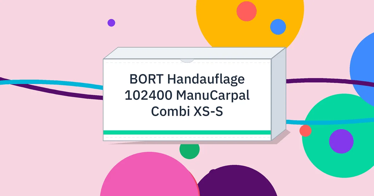 Symbolbild: Packung mit der Aufschrift BORT Handauflage 102400 ManuCarpal Combi XS-S (PZN 16847431) – Verfügbarkeit und Bezug in Apotheken in Frankfurt am Main