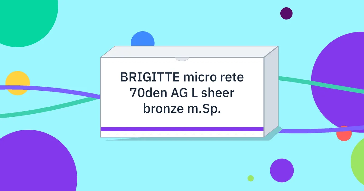 Symbolbild: Packung mit der Aufschrift BRIGITTE micro rete 70den AG L sheer bronze m.Sp. (PZN 16183267) – Verfügbarkeit und Bezug in Apotheken in Frankfurt am Main