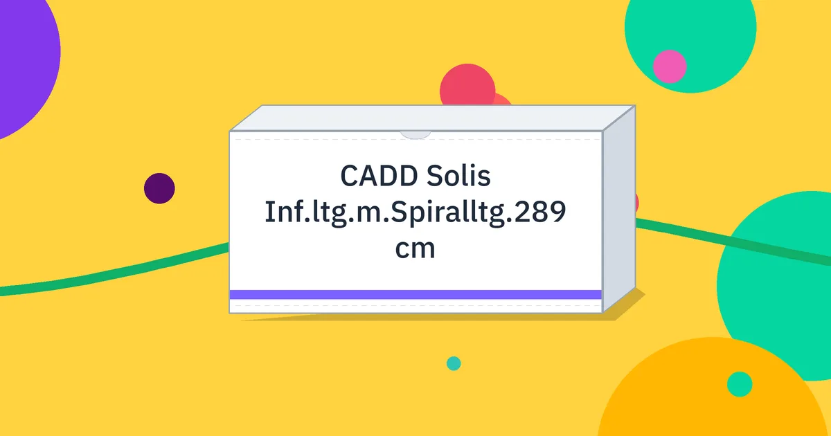 Symbolbild: Packung mit der Aufschrift CADD Solis Inf.ltg.m.Spiralltg.289 cm (PZN 17247472) – Verfügbarkeit und Bezug in Apotheken in Frankfurt am Main