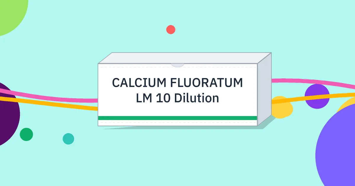 Symbolbild: Packung mit der Aufschrift CALCIUM FLUORATUM LM 10 Dilution (PZN 12804324) – Verfügbarkeit und Bezug in Apotheken in Frankfurt am Main