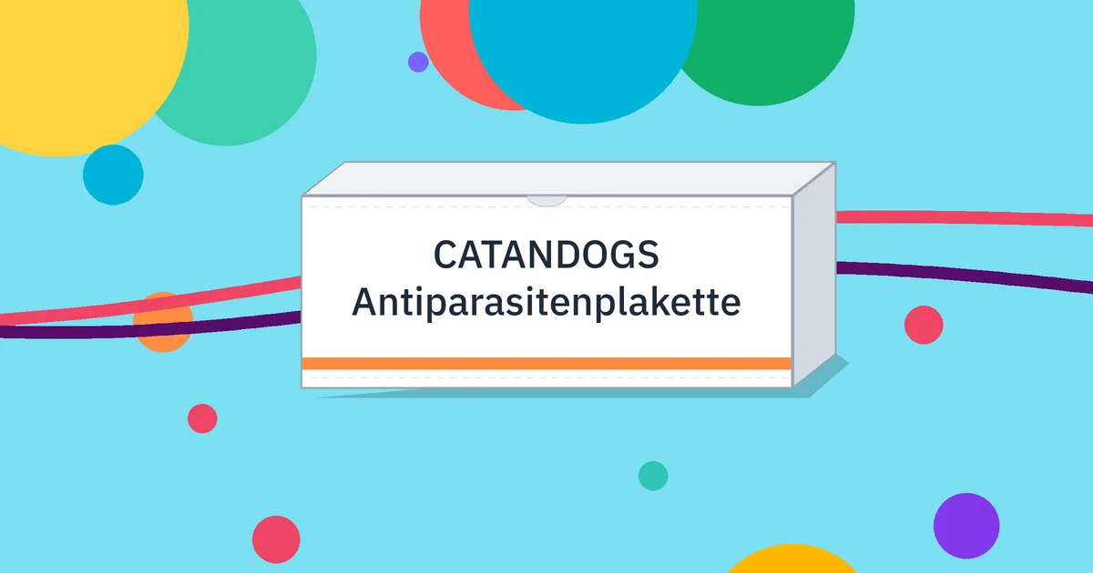 Symbolbild: Packung mit der Aufschrift CATANDOGS Antiparasitenplakette (PZN 00547135) – Verfügbarkeit und Bezug in Apotheken in Frankfurt am Main