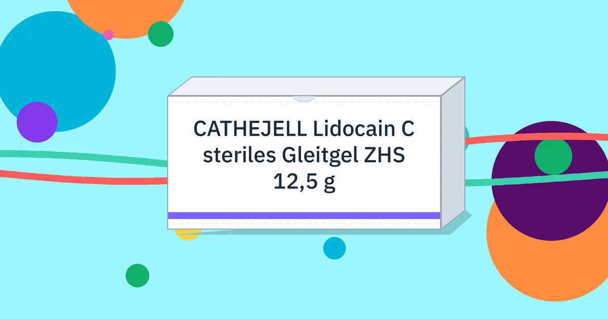 Symbolbild: Packung mit der Aufschrift CATHEJELL Lidocain C steriles Gleitgel ZHS 12,5 g (PZN 20350280) – Verfügbarkeit und Bezug in Apotheken in Frankfurt am Main