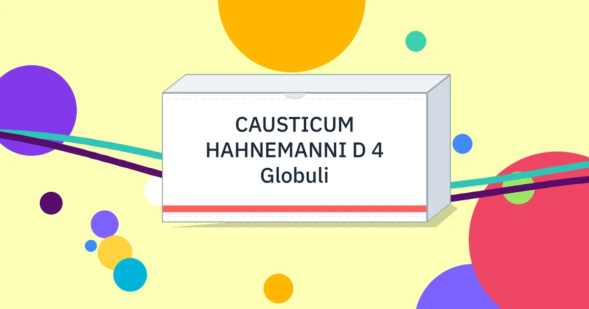 Symbolbild: Packung mit der Aufschrift CAUSTICUM HAHNEMANNI D 4 Globuli (PZN 02896124) – Verfügbarkeit und Bezug in Apotheken in Frankfurt am Main