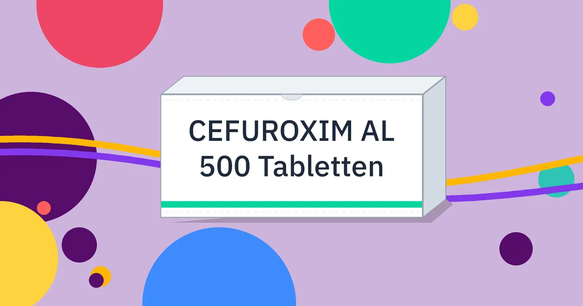 Symbolbild: Packung mit der Aufschrift CEFUROXIM AL 500 Tabletten (PZN 13156436) – Verfügbarkeit und Bezug in Apotheken in Frankfurt am Main