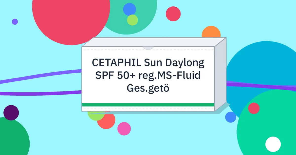 Symbolbild: Packung mit der Aufschrift CETAPHIL Sun Daylong SPF 50+ reg.MS-Fluid Ges.getö (PZN 20007702) – Verfügbarkeit und Bezug in Apotheken in Frankfurt am Main