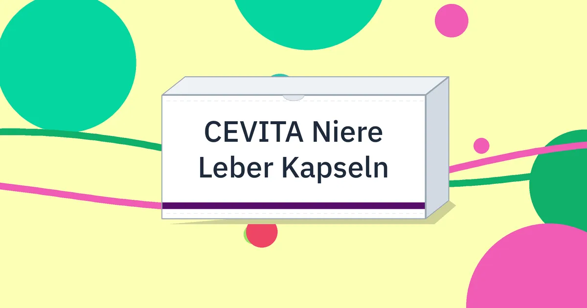 Symbolbild: Packung mit der Aufschrift CEVITA Niere Leber Kapseln (PZN 08467200) – Verfügbarkeit und Bezug in Apotheken in Frankfurt am Main