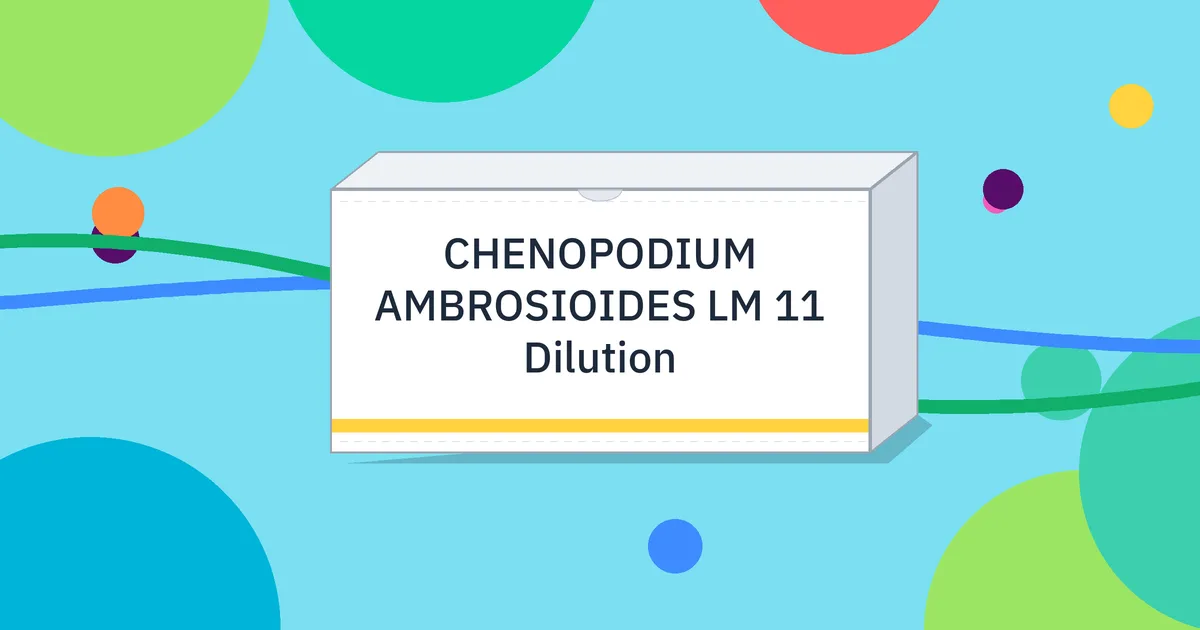 Symbolbild: Packung mit der Aufschrift CHENOPODIUM AMBROSIOIDES LM 11 Dilution (PZN 13440321) – Verfügbarkeit und Bezug in Apotheken in Frankfurt am Main