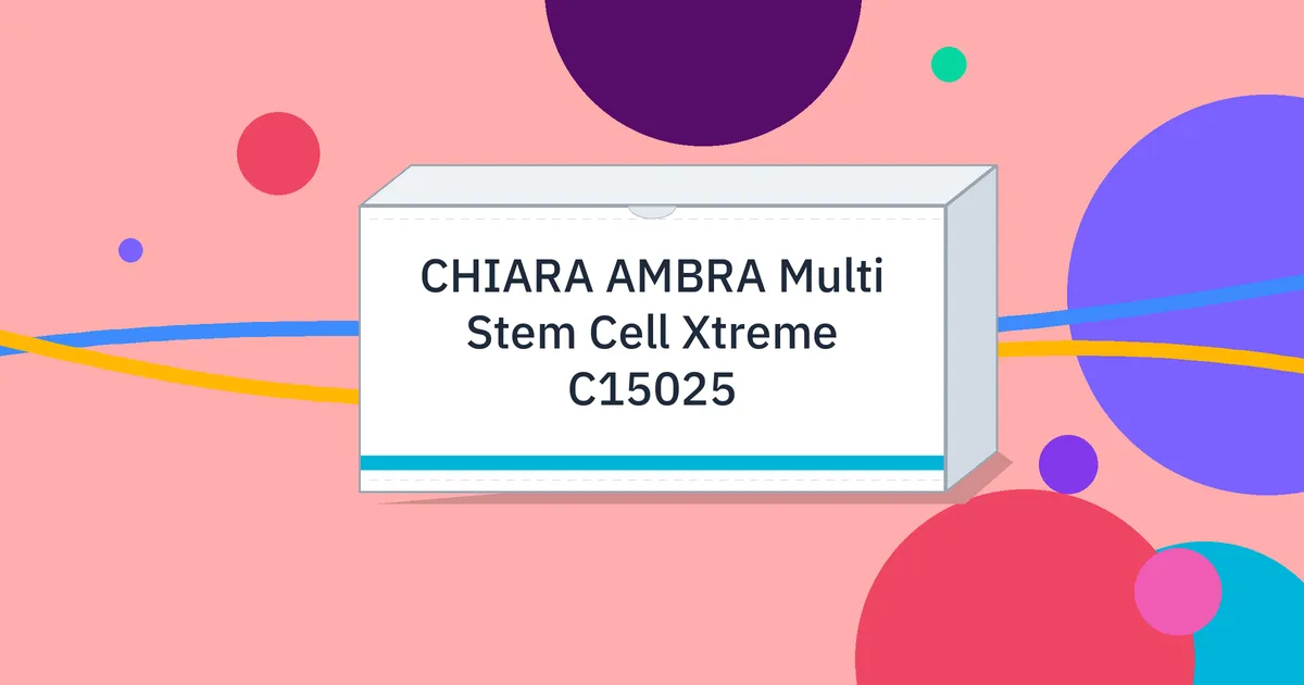 Symbolbild: Packung mit der Aufschrift CHIARA AMBRA Multi Stem Cell Xtreme C15025 (PZN 10085569) – Verfügbarkeit und Bezug in Apotheken in Frankfurt am Main
