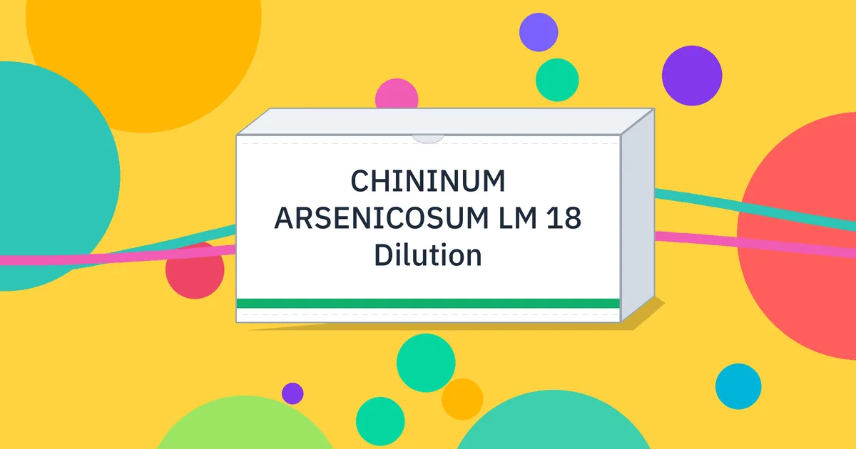 Symbolbild: Packung mit der Aufschrift CHININUM ARSENICOSUM LM 18 Dilution (PZN 07540188) – Verfügbarkeit und Bezug in Apotheken in Frankfurt am Main