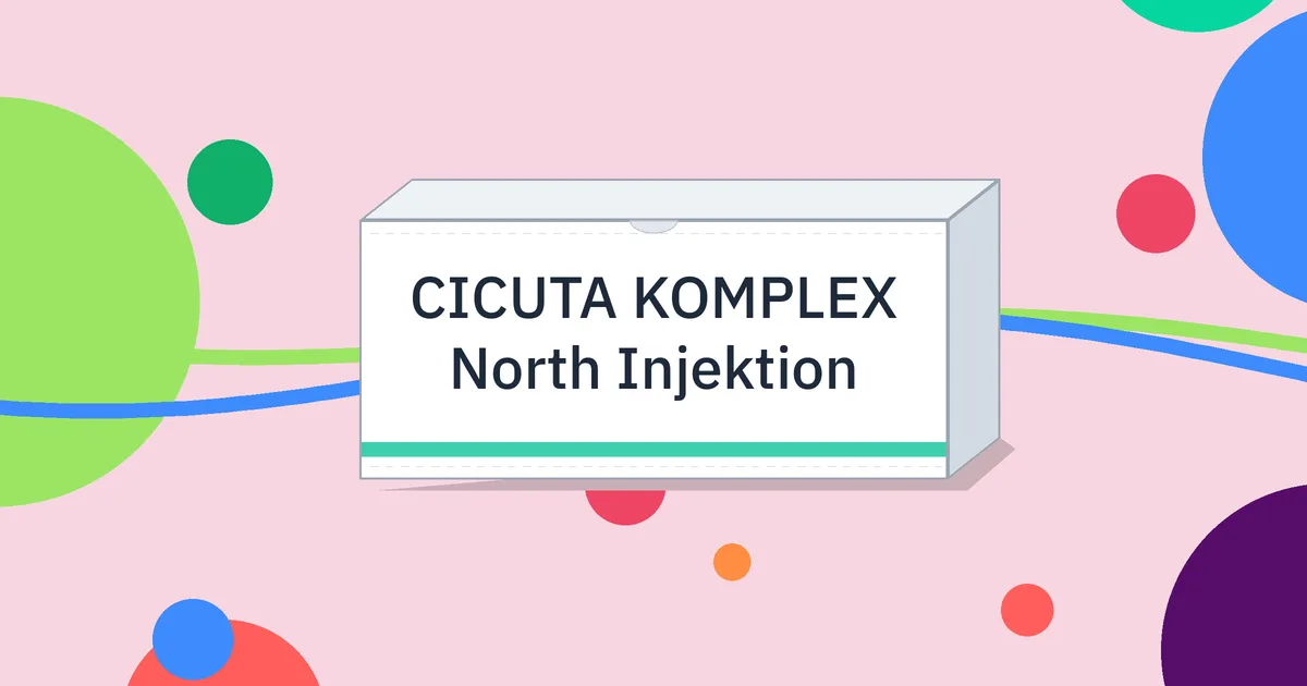 Symbolbild: Packung mit der Aufschrift CICUTA KOMPLEX North Injektion (PZN 07385546) – Verfügbarkeit und Bezug in Apotheken in Frankfurt am Main
