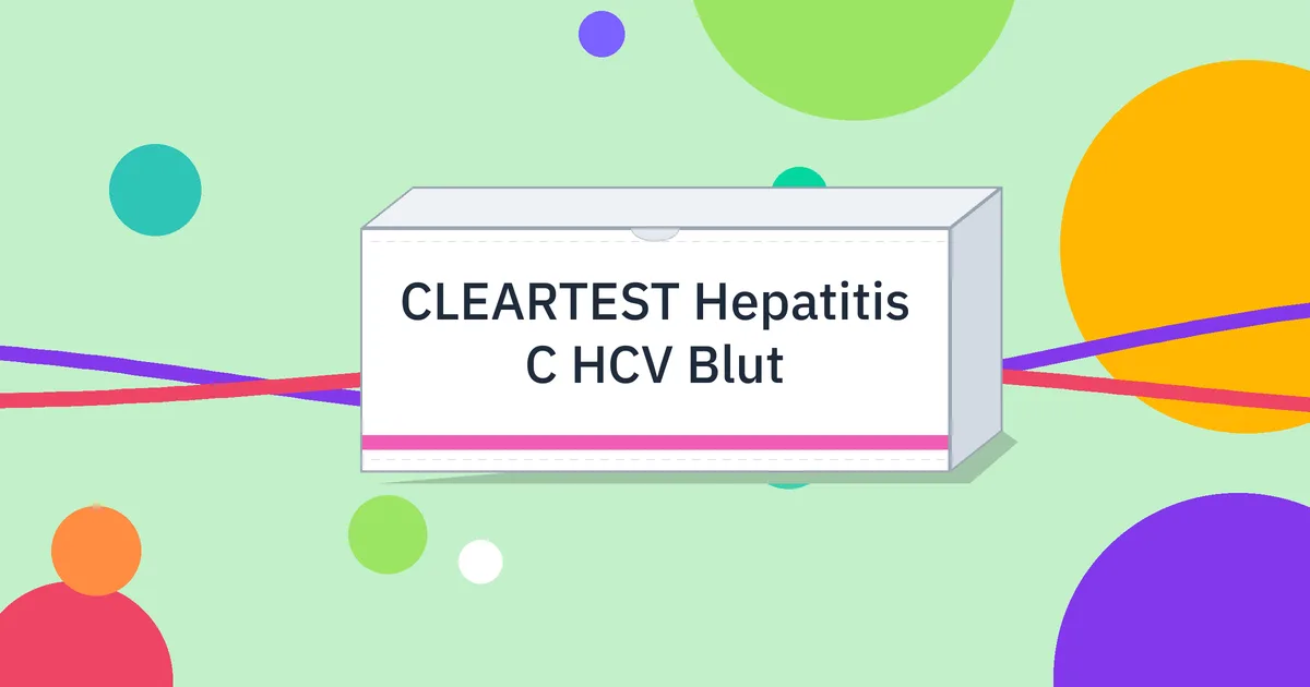 Symbolbild: Packung mit der Aufschrift CLEARTEST Hepatitis C HCV Blut (PZN 18717862) – Verfügbarkeit und Bezug in Apotheken in Frankfurt am Main