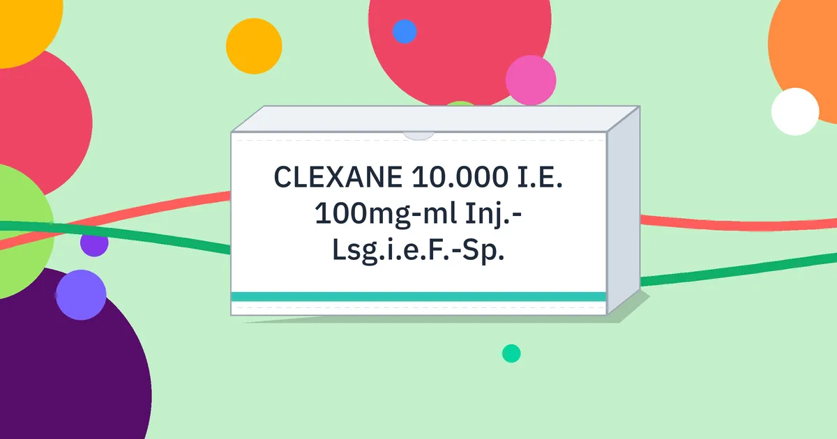Symbolbild: Packung mit der Aufschrift CLEXANE 10.000 I.E. 100mg-ml Inj.-Lsg.i.e.F.-Sp. (PZN 15191431) – Verfügbarkeit und Bezug in Apotheken in Frankfurt am Main