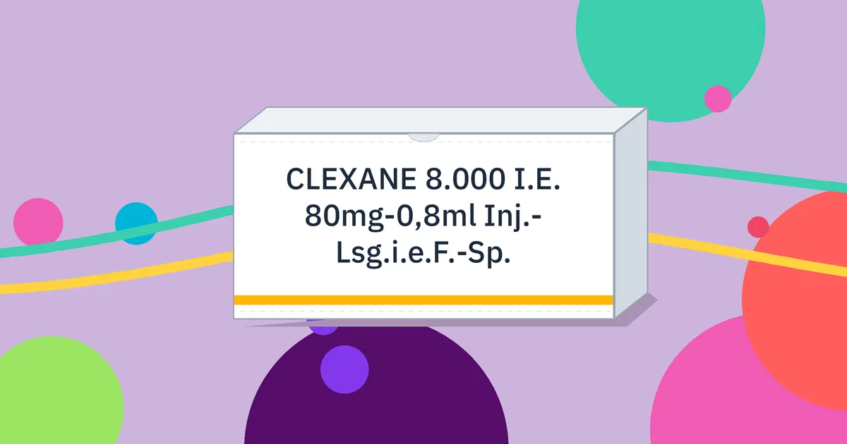 Symbolbild: Packung mit der Aufschrift CLEXANE 8.000 I.E. 80mg-0,8ml Inj.-Lsg.i.e.F.-Sp. (PZN 19253123) – Verfügbarkeit und Bezug in Apotheken in Frankfurt am Main
