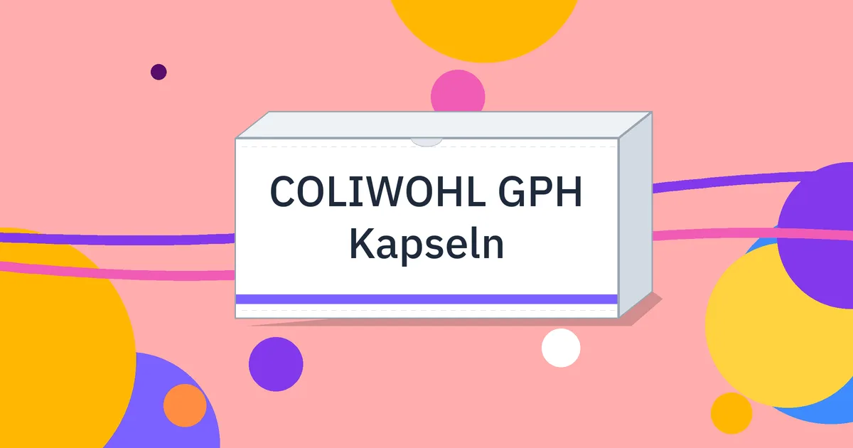 Symbolbild: Packung mit der Aufschrift COLIWOHL GPH Kapseln (PZN 20542223) – Verfügbarkeit und Bezug in Apotheken in Frankfurt am Main