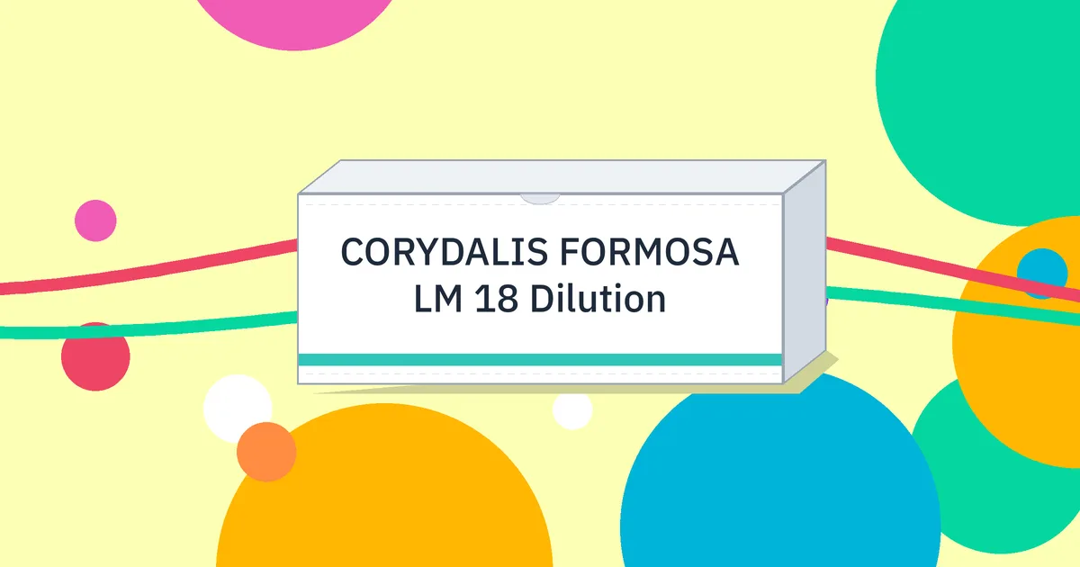 Symbolbild: Packung mit der Aufschrift CORYDALIS FORMOSA LM 18 Dilution (PZN 13454062) – Verfügbarkeit und Bezug in Apotheken in Frankfurt am Main