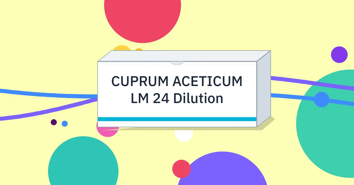 Symbolbild: Packung mit der Aufschrift CUPRUM ACETICUM LM 24 Dilution (PZN 12837424) – Verfügbarkeit und Bezug in Apotheken in Frankfurt am Main