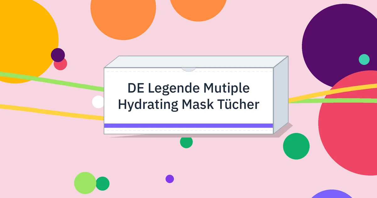 Symbolbild: Packung mit der Aufschrift DE Legende Mutiple Hydrating Mask Tücher (PZN 19126910) – Verfügbarkeit und Bezug in Apotheken in Frankfurt am Main