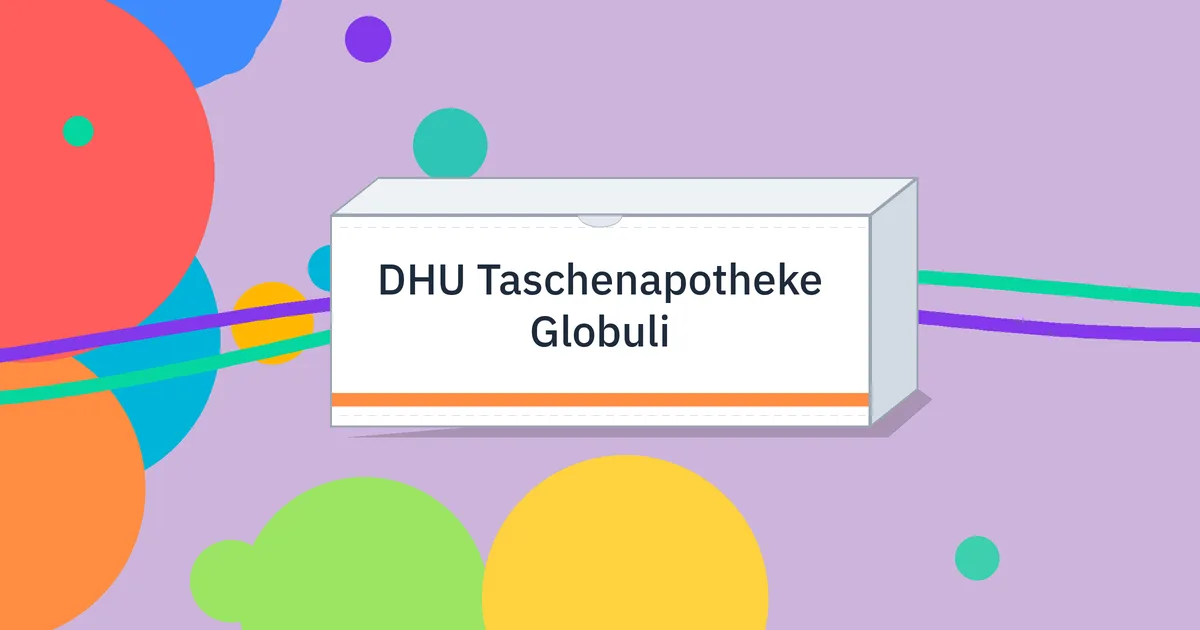 Symbolbild: Packung mit der Aufschrift DHU Taschenapotheke Globuli (PZN 02640407) – Verfügbarkeit und Bezug in Apotheken in Frankfurt am Main