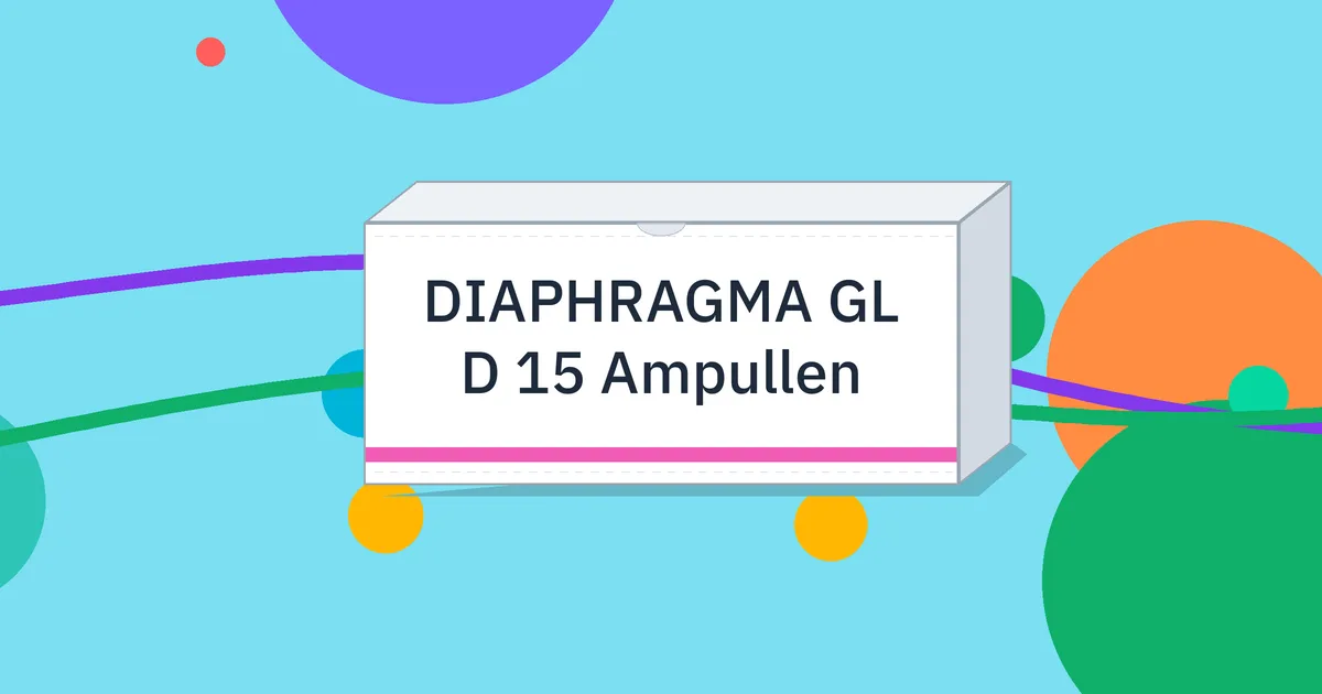 Symbolbild: Packung mit der Aufschrift DIAPHRAGMA GL D 15 Ampullen (PZN 02916909) – Verfügbarkeit und Bezug in Apotheken in Frankfurt am Main