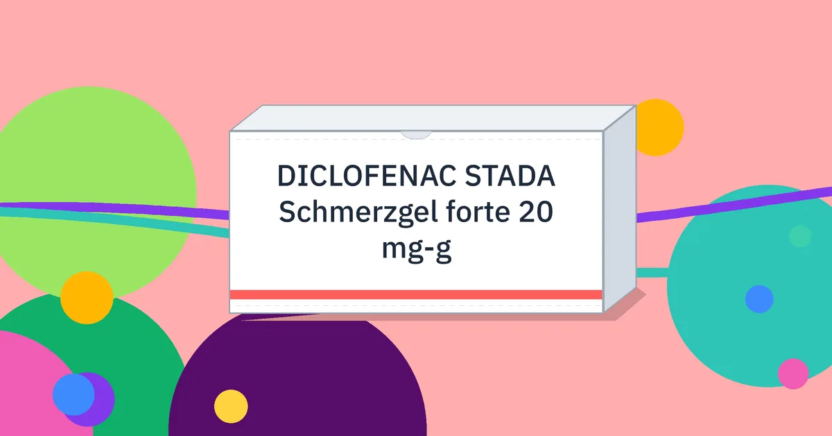 Symbolbild: Packung mit der Aufschrift DICLOFENAC STADA Schmerzgel forte 20 mg-g (PZN 18244725) – Verfügbarkeit und Bezug in Apotheken in Frankfurt am Main