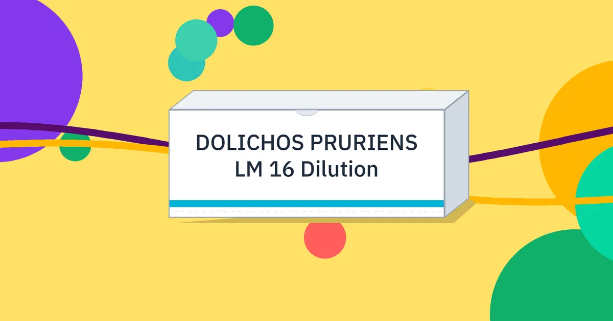 Symbolbild: Packung mit der Aufschrift DOLICHOS PRURIENS LM 16 Dilution (PZN 13466616) – Verfügbarkeit und Bezug in Apotheken in Frankfurt am Main
