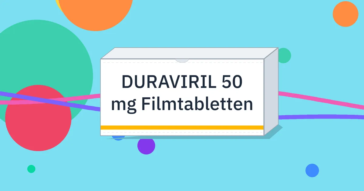 Symbolbild: Packung mit der Aufschrift DURAVIRIL 50 mg Filmtabletten (PZN 04704146) – Verfügbarkeit und Bezug in Apotheken in Frankfurt am Main