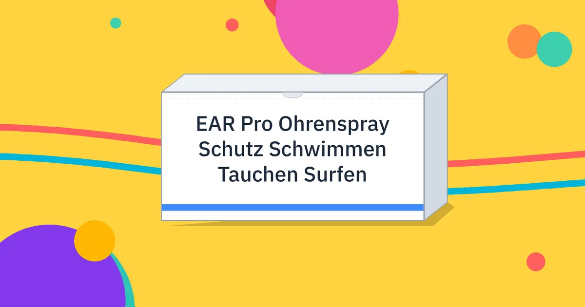 Symbolbild: Packung mit der Aufschrift EAR Pro Ohrenspray Schutz Schwimmen Tauchen Surfen (PZN 20652590) – Verfügbarkeit und Bezug in Apotheken in Frankfurt am Main