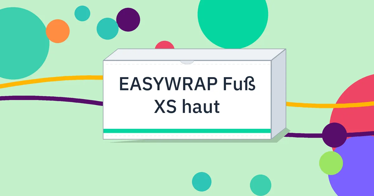 Symbolbild: Packung mit der Aufschrift EASYWRAP Fuß XS haut (PZN 18748319) – Verfügbarkeit und Bezug in Apotheken in Frankfurt am Main